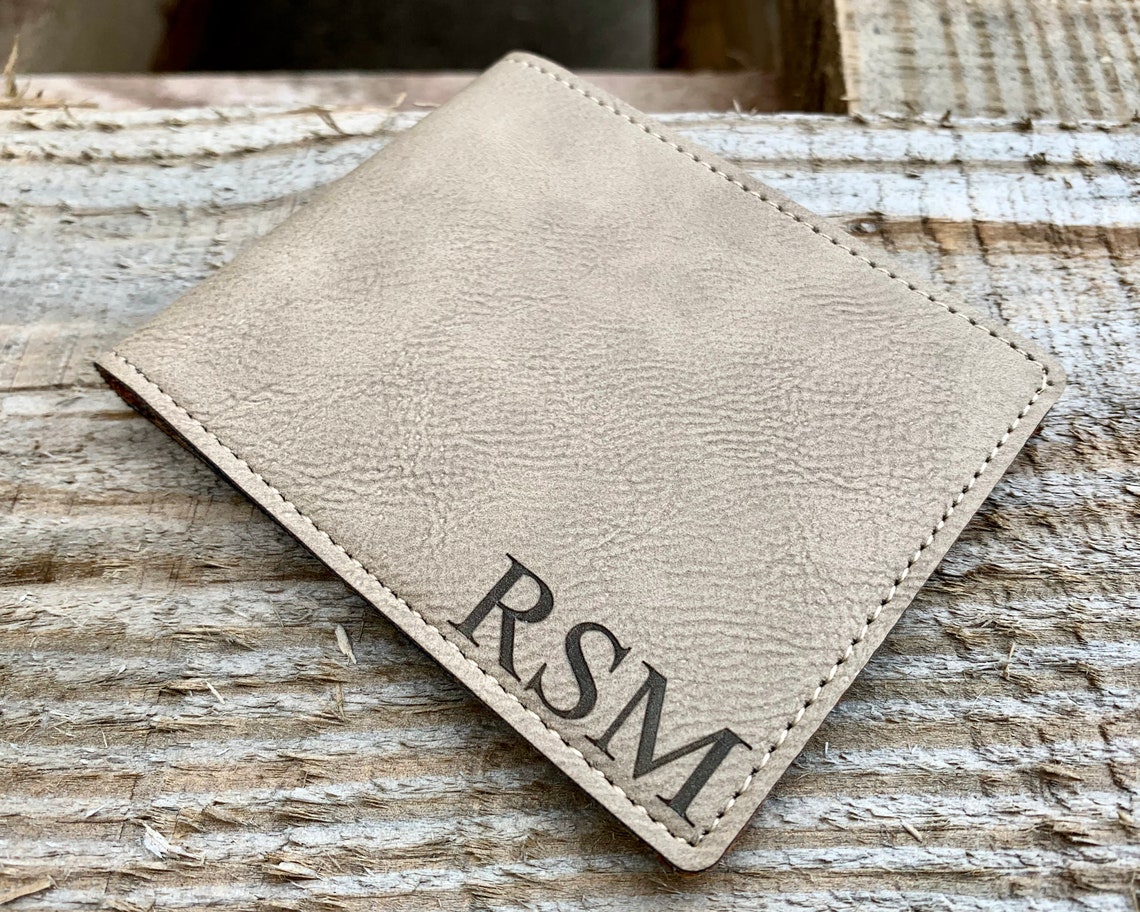 Personalized Bi-fold Men's Slim Wallet, Engraved Wallet for Men ...