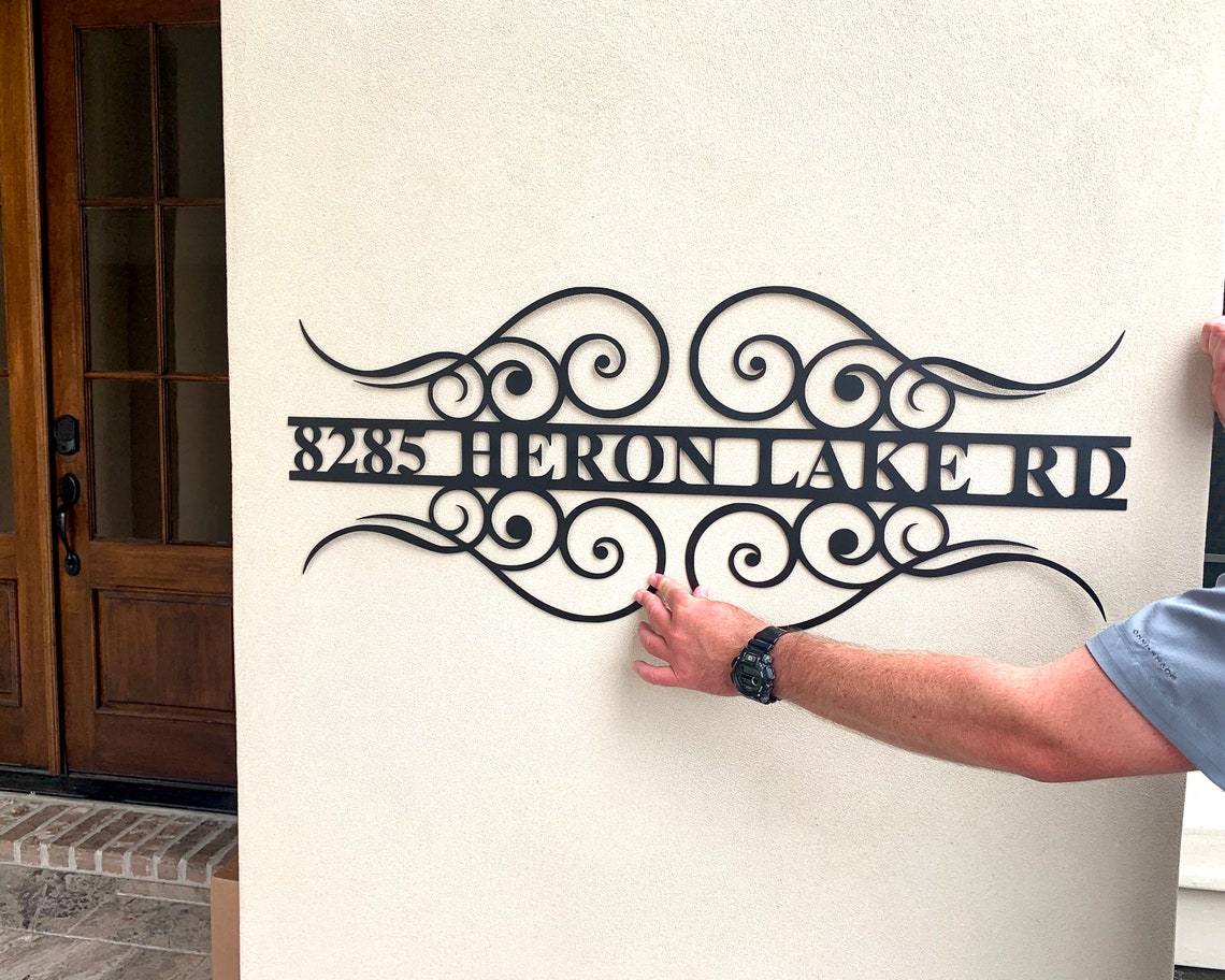 Custom Metal Address Sign Custom Street Address Sign Address - Etsy