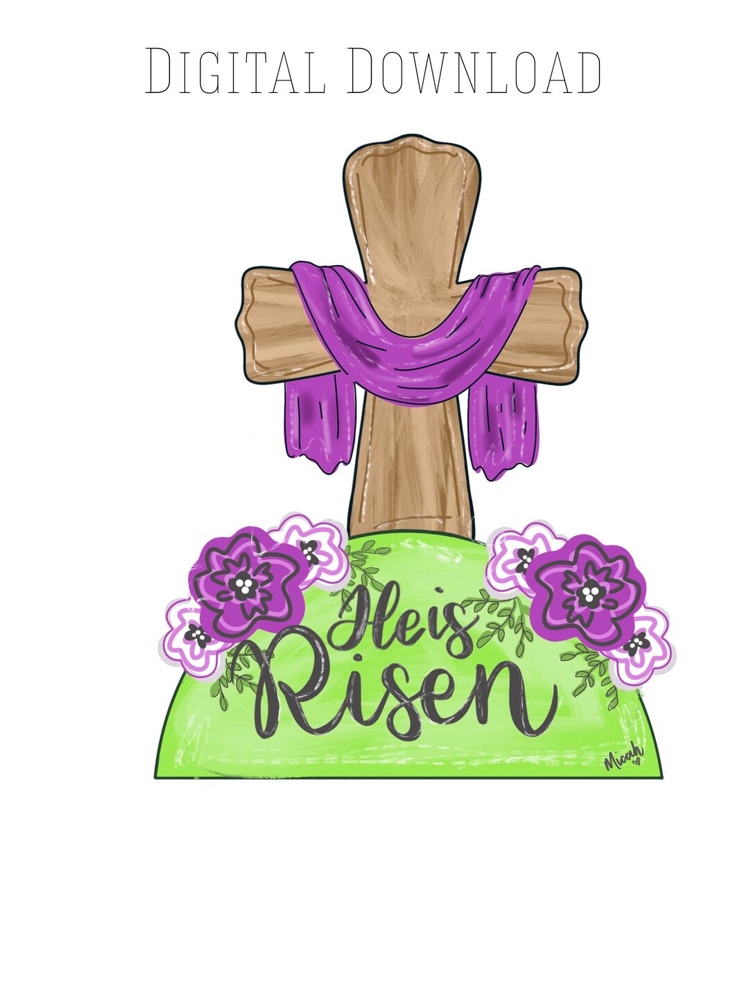TEMPLATE - Easter Door Hanger Template, DIY Cross Door Hanger, Door ...