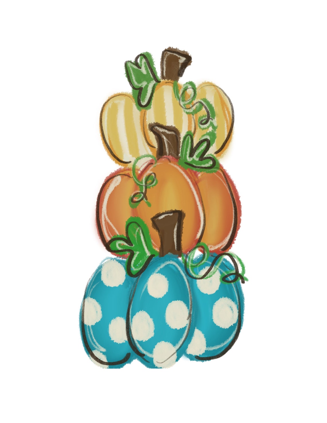 DOWNLOADABLE TEMPLATE Fall Pumpkins Door Hanger Template | Etsy