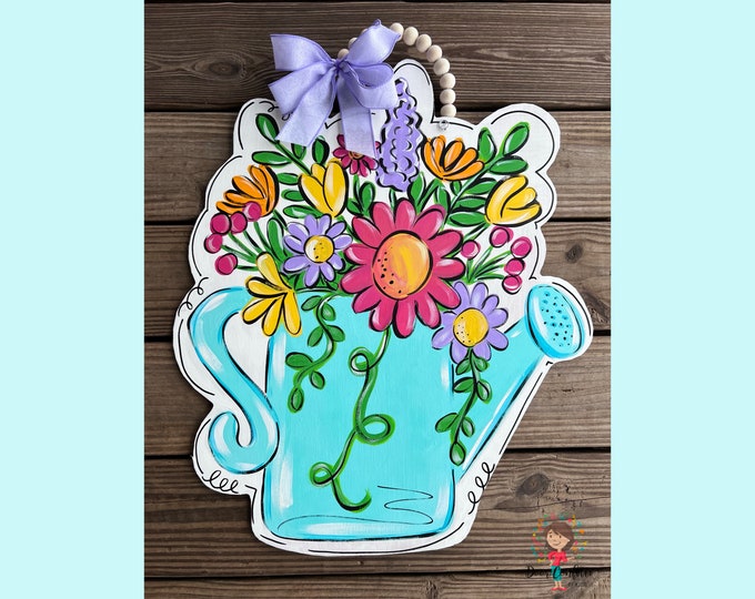 Spring Door Hanger Template, Spring Template, Spring Floral Template ...
