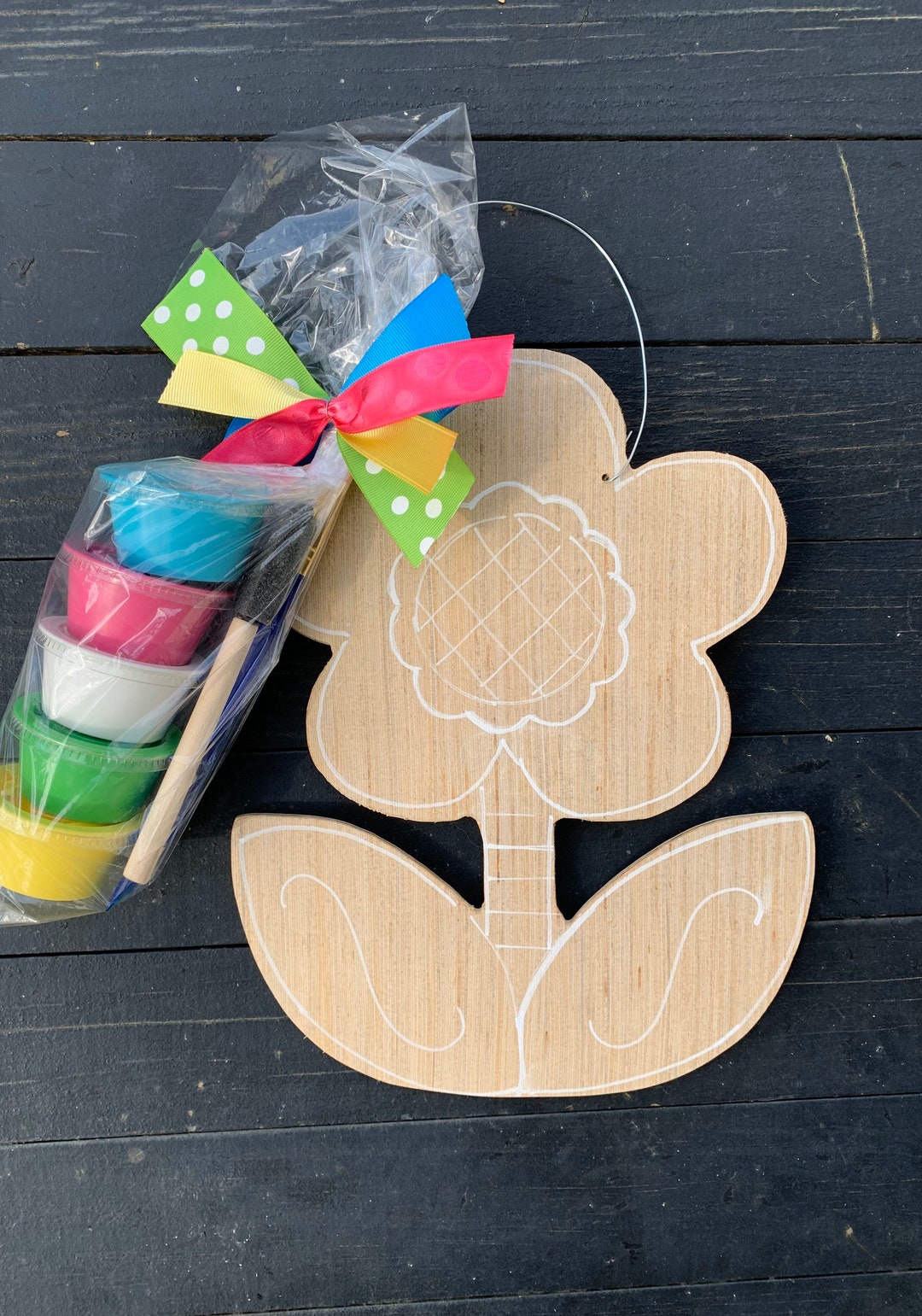 Flower Paint Kit, Kids Paint Kit, DIY Art Project, Paint From Home, Fun ...