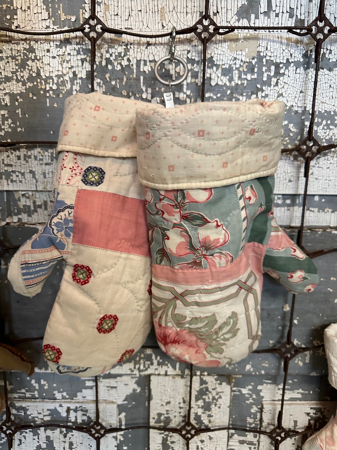 Antique Quilted Mittens Lined With Fleece - Etsy