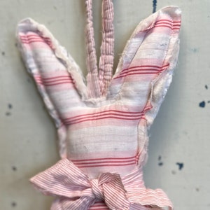 Handmade Quilted Bunny, Easter Bunny, Vintage Fabric Bunny, Spring ...