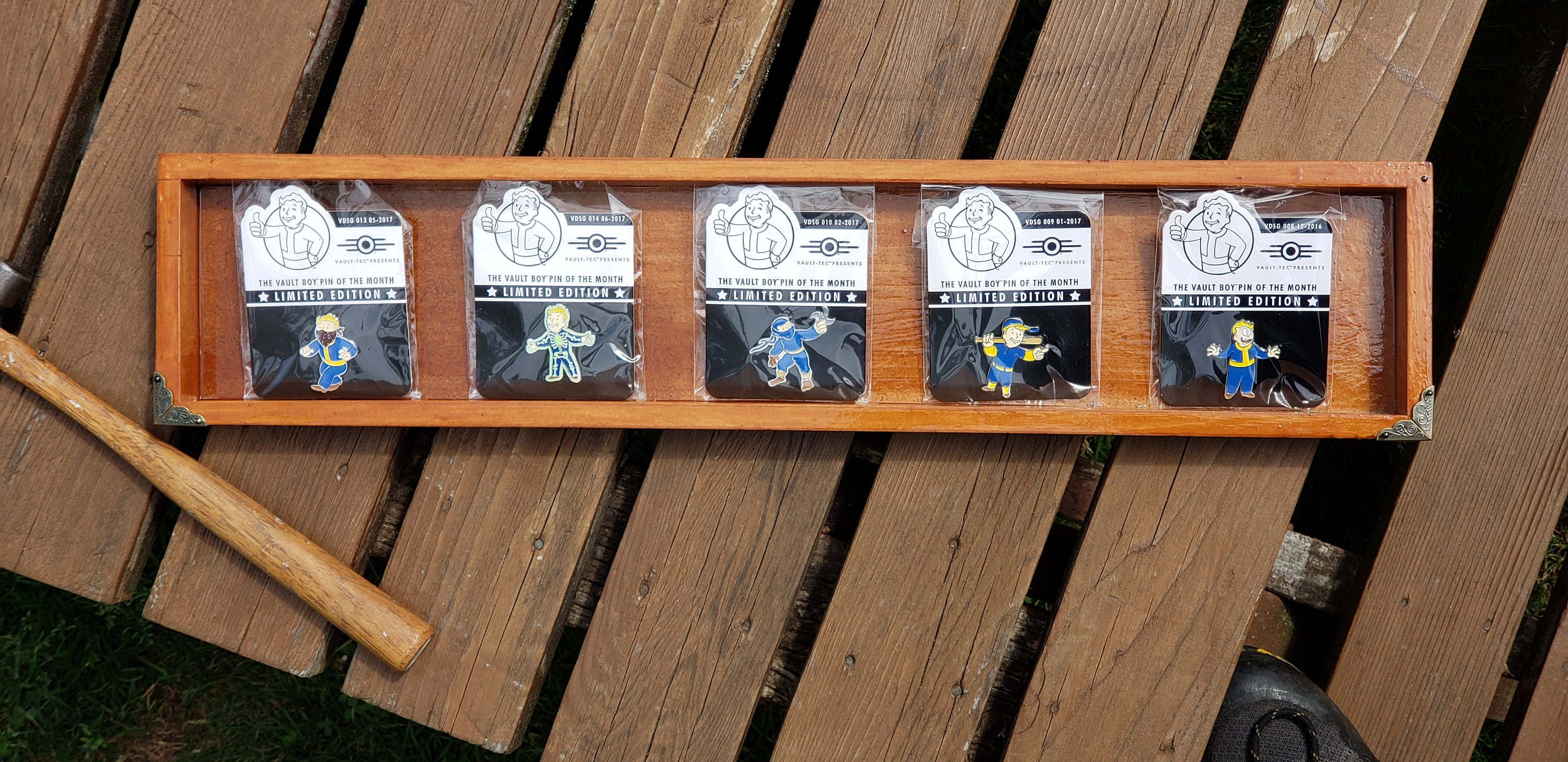 Fallout 4 pins in hand refurbished display case | Etsy