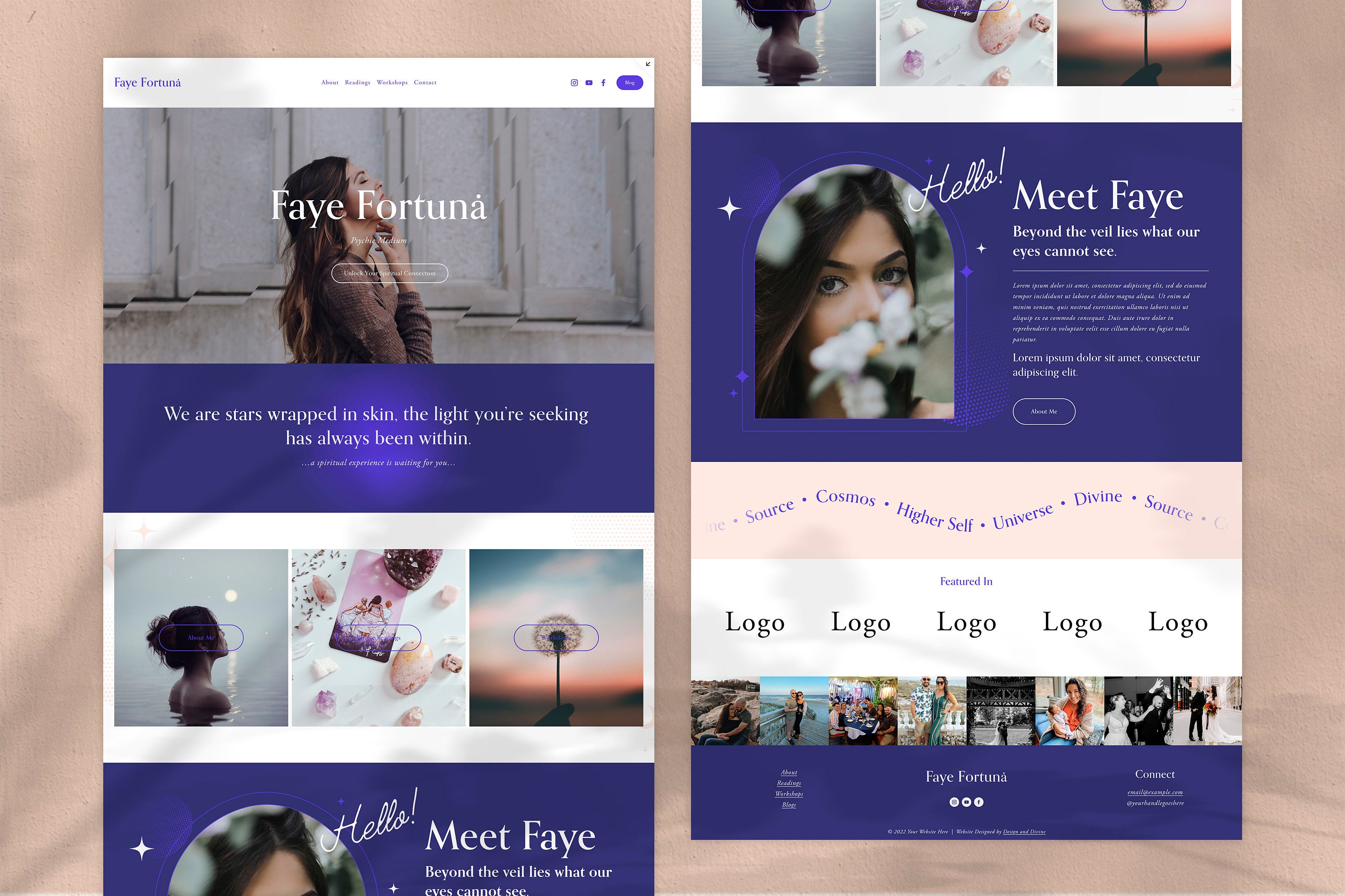 JUPITER: Squarespace Website Template Design for Lightworkers, Energy ...