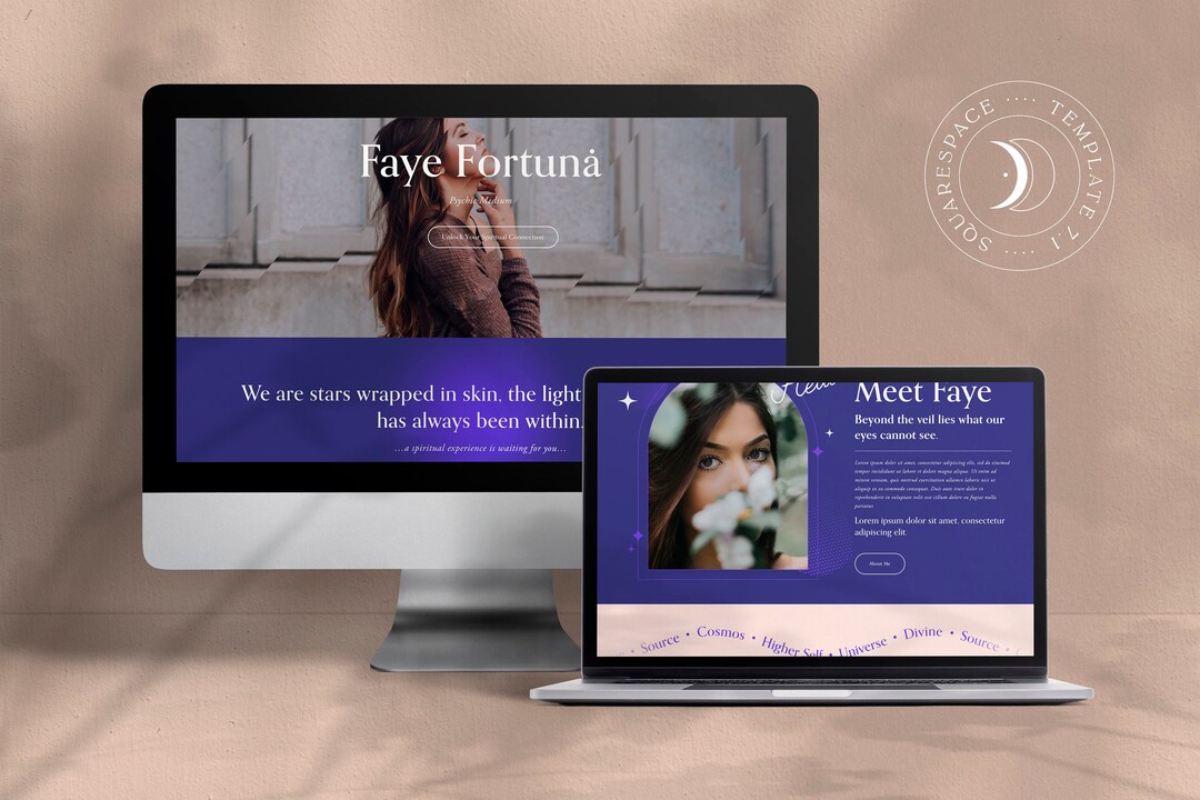 JUPITER: Squarespace Website Template Design for Lightworkers, Energy ...