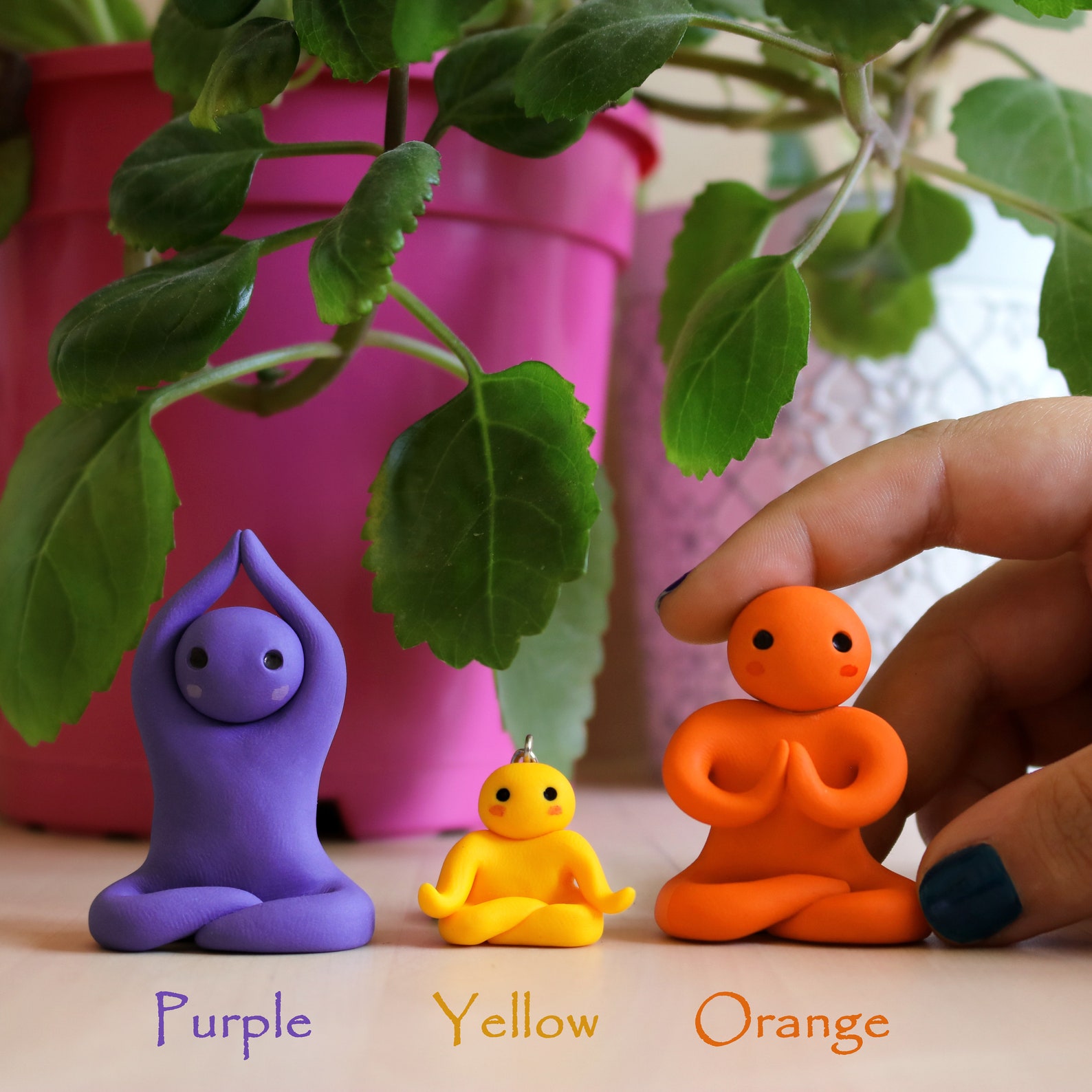Yoga Relaxing Figure or Keychain, Namaste - Etsy