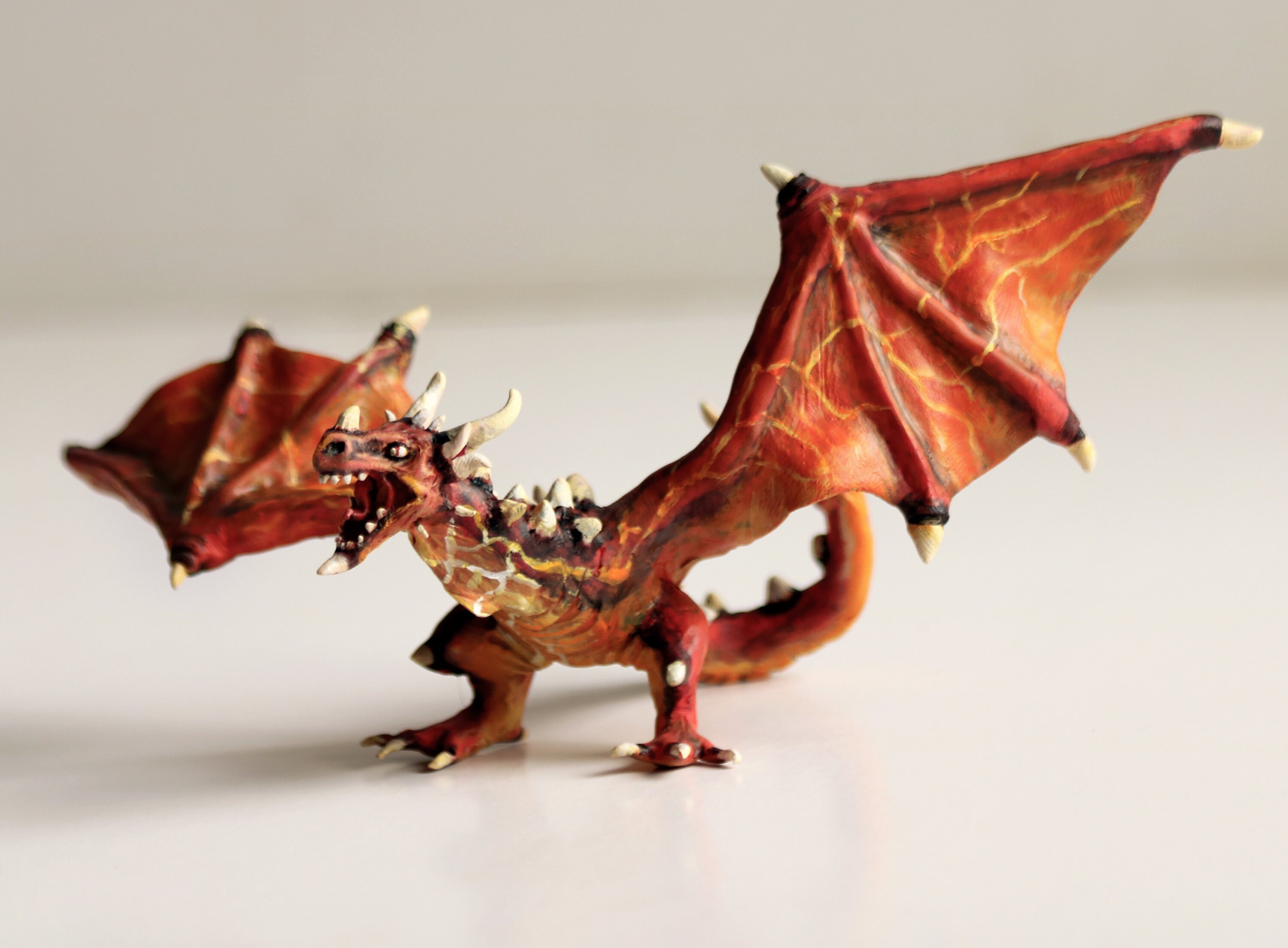 Fire Dragon Handmade Figure - Etsy