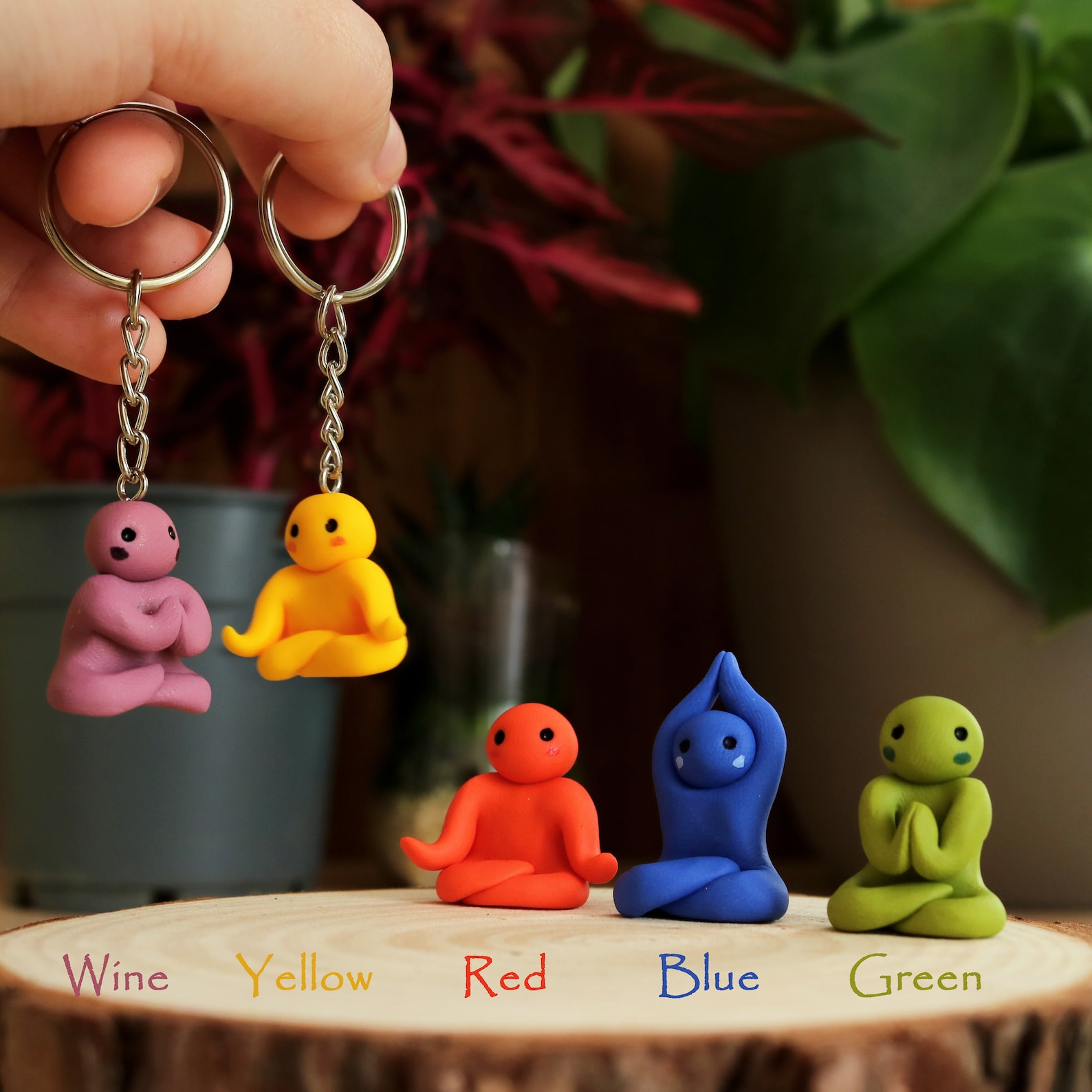 Yoga Relaxing Figure or Keychain, Namaste - Etsy