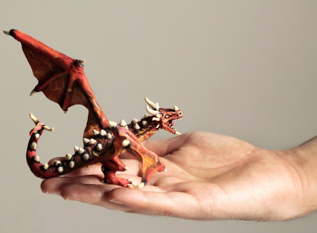 Fire Dragon Handmade Figure - Etsy