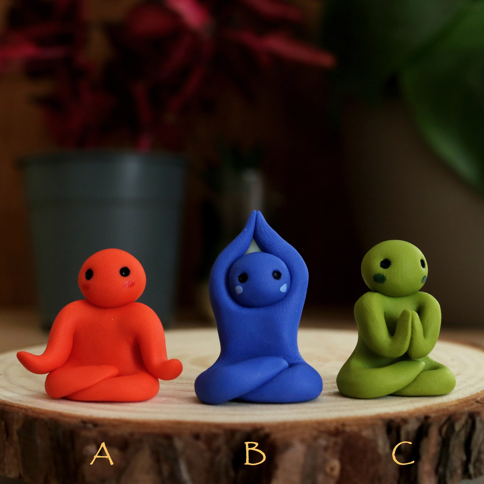 Yoga Relaxing Figure or Keychain, Namaste - Etsy