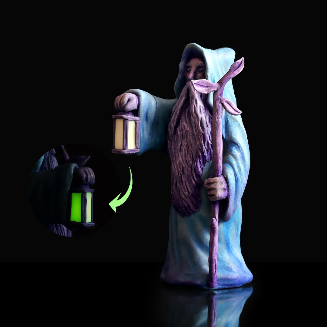 The Hermit - IX Tarot Inspiration - Handmade Sculpture Night Guardian ...
