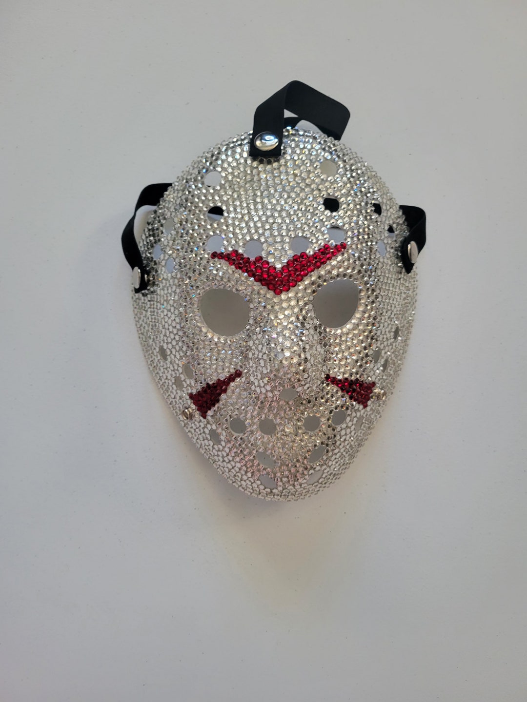 Jason Voorhees Mask Hand Jeweled Original Art Friday the 13th - Etsy