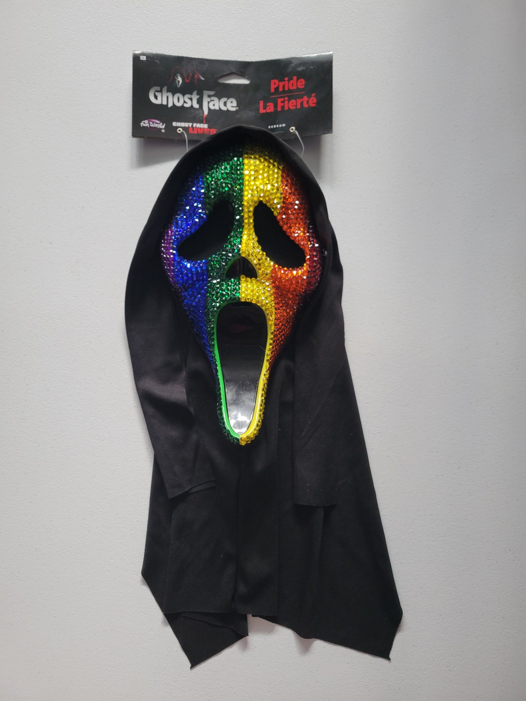 Ghostface Scream Mask Hand Jeweled Original Art Rainbow Pride - Etsy
