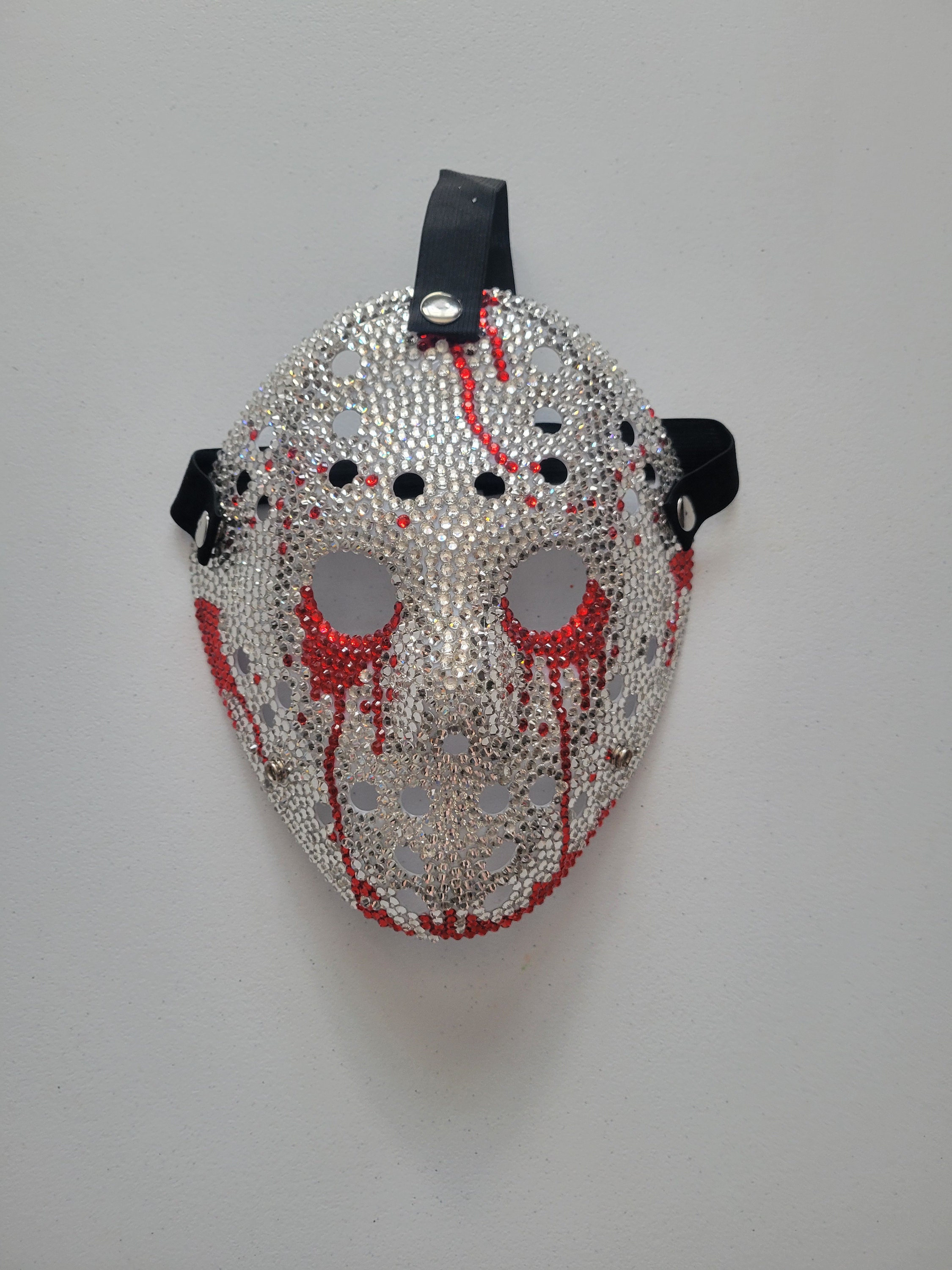 Jason Voorhees Mask Hand Jeweled Original Art Friday the 13th Bloody - Etsy
