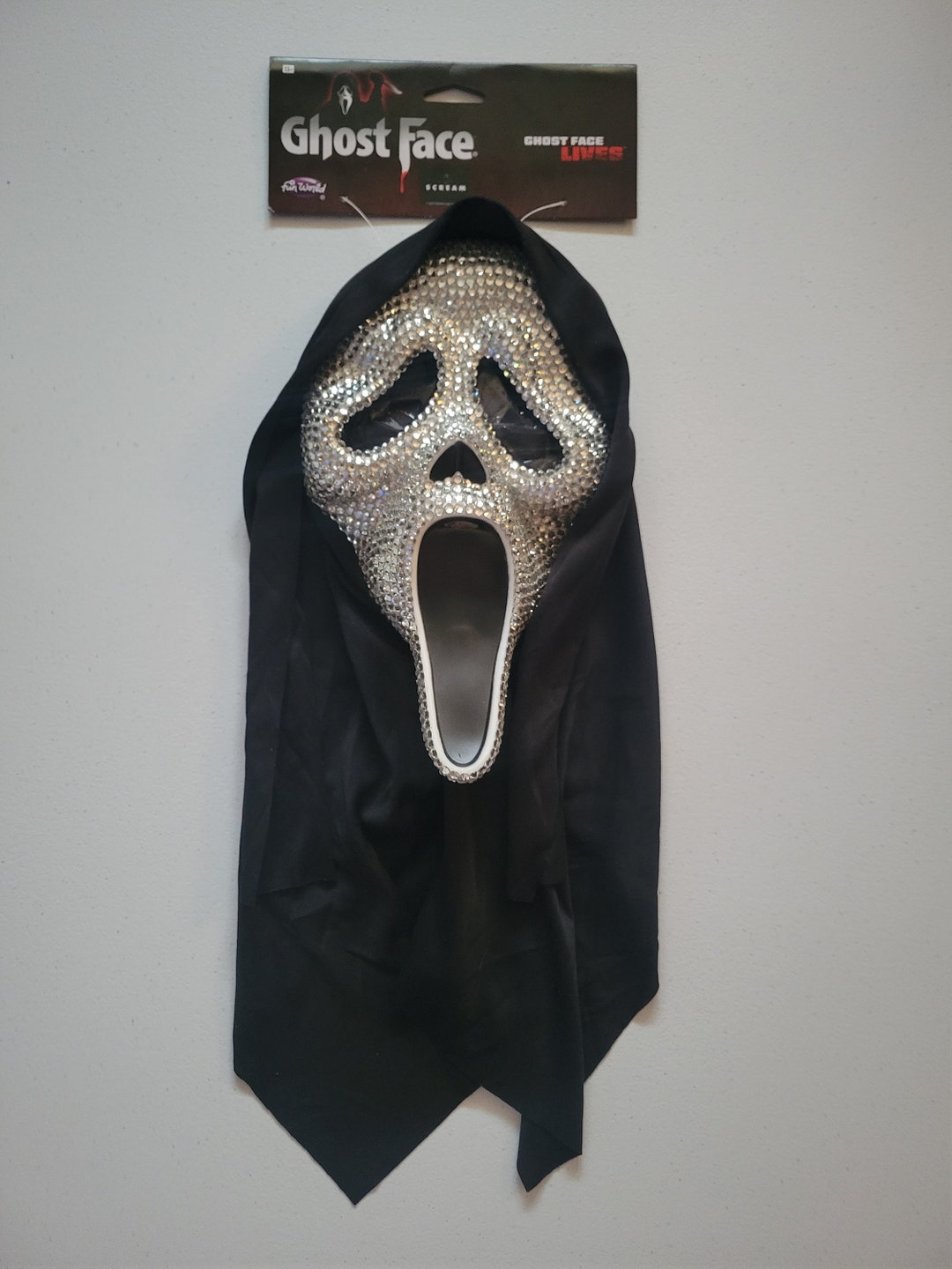 Ghostface Scream Mask Hand Jeweled Original Art - Etsy