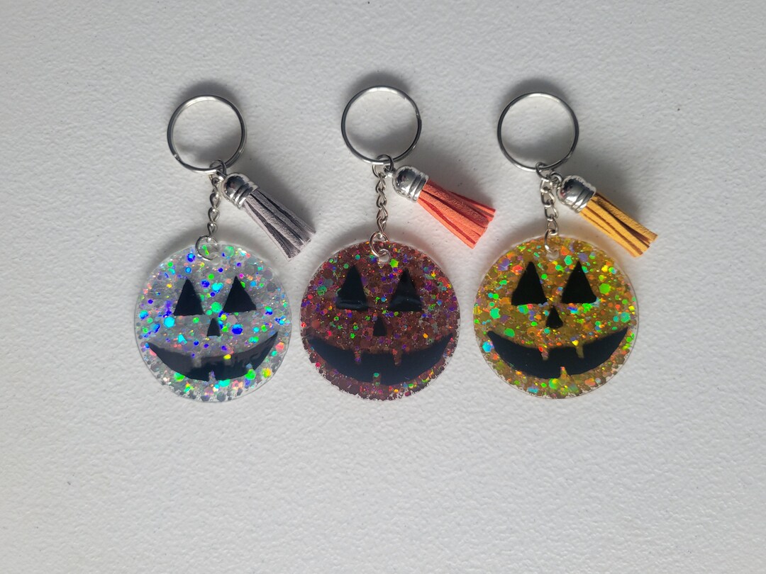 Pumpkin Keychains Hand Painted Halloween - Etsy