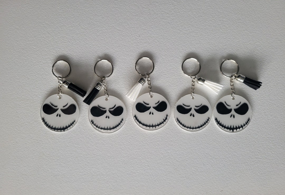 Jack Skellington Keychains Hand Painted A Nightmare Before Christmas - Etsy