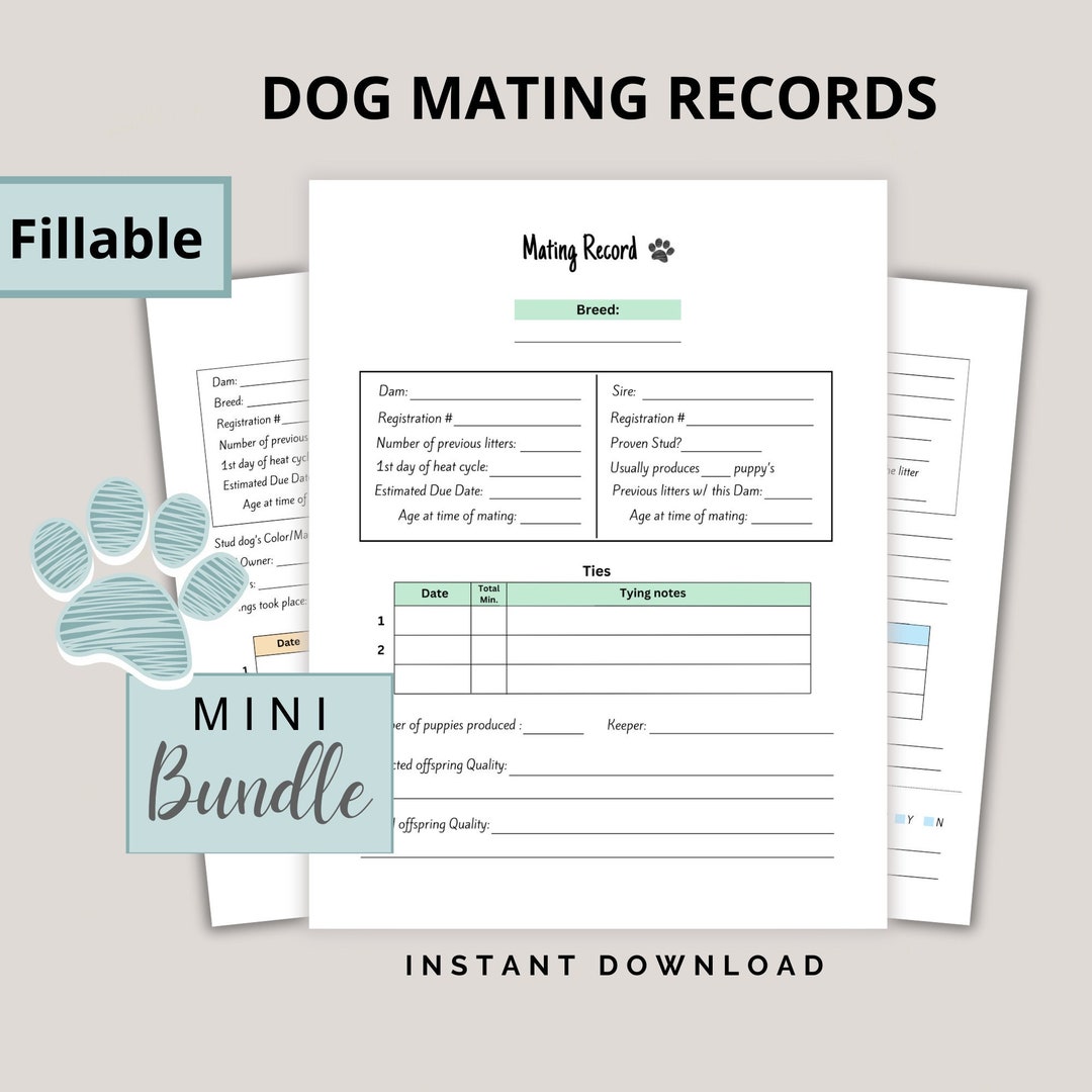 Dog Mating Records, Stud Dog Records, Breeding Records, Stud Dog ...