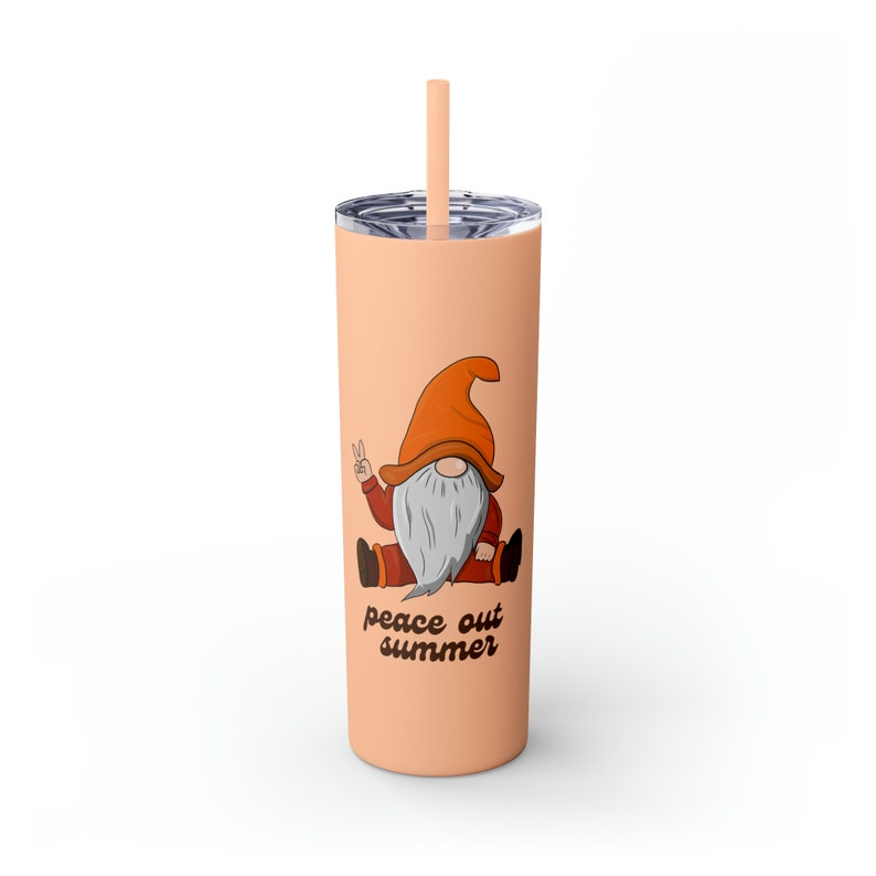 Peace Out Summer Skinny Tumbler With Straw 20oz for Fall - Etsy