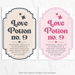 Cupid's Love Potion 3x2" Gift Tag With Warning Label | Cookie Tag ...