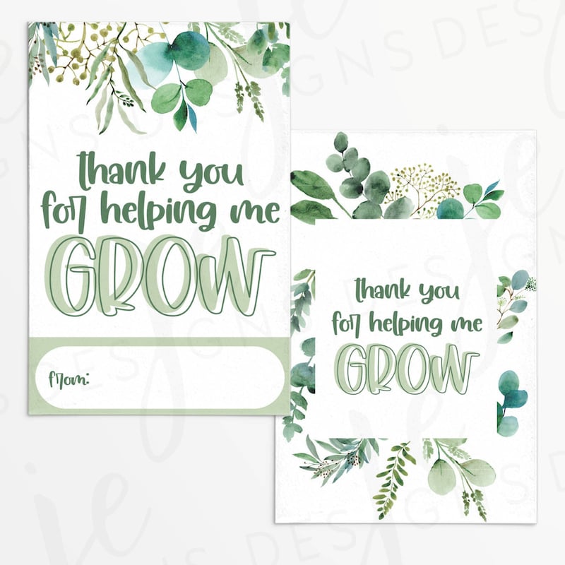 Thank You for Helping Me Grow - Etsy