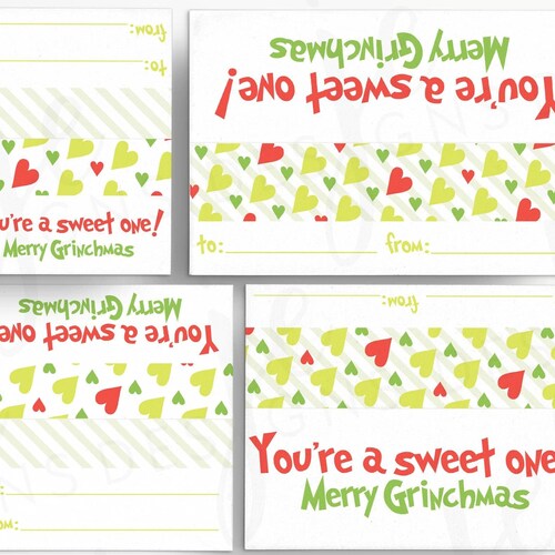 Christmas Cookie Treat Bag Topper/ Merry Christmas Printable - Etsy