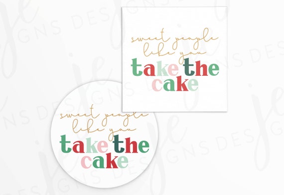 Sweet People Like You Take the Cake 2x2 Gift Tag in - Etsy