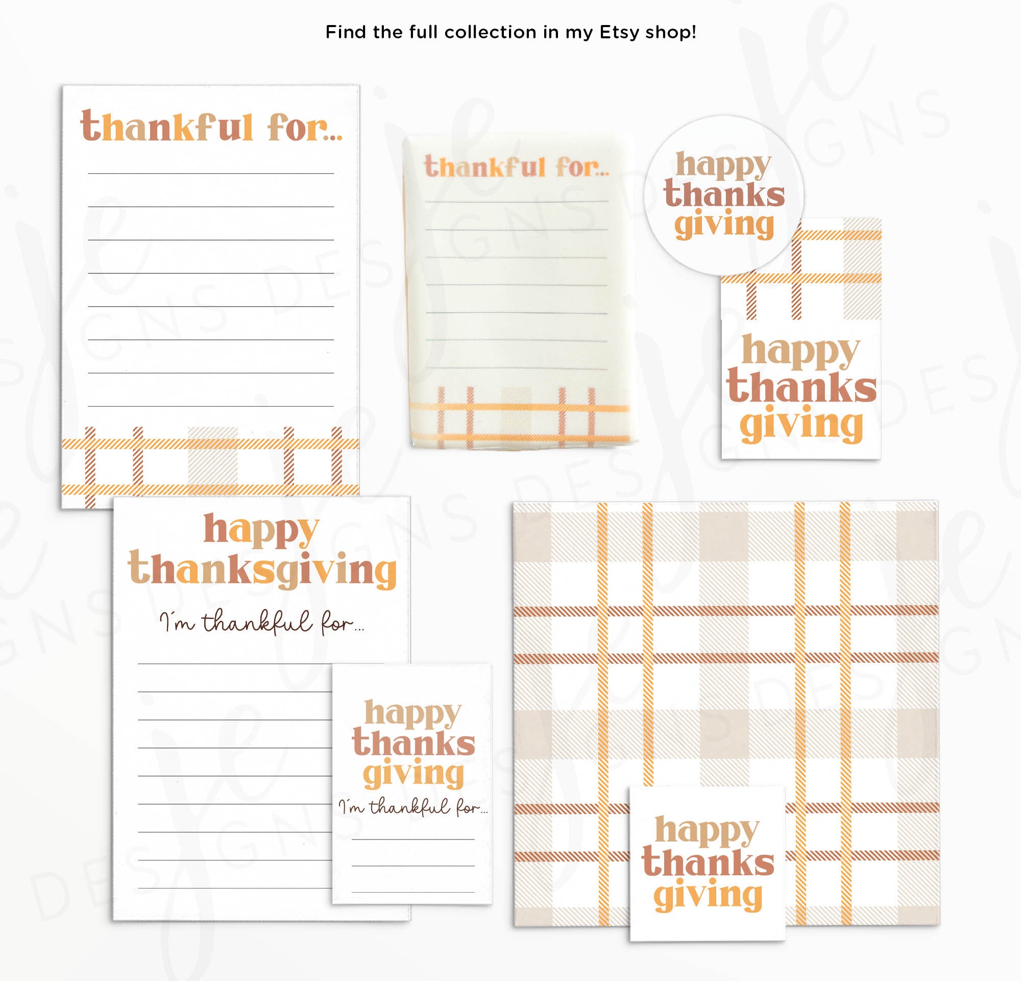 Happy Thanks Giving 2x2" Gift Tag With Neutral Fall Colors Orange, Red ...
