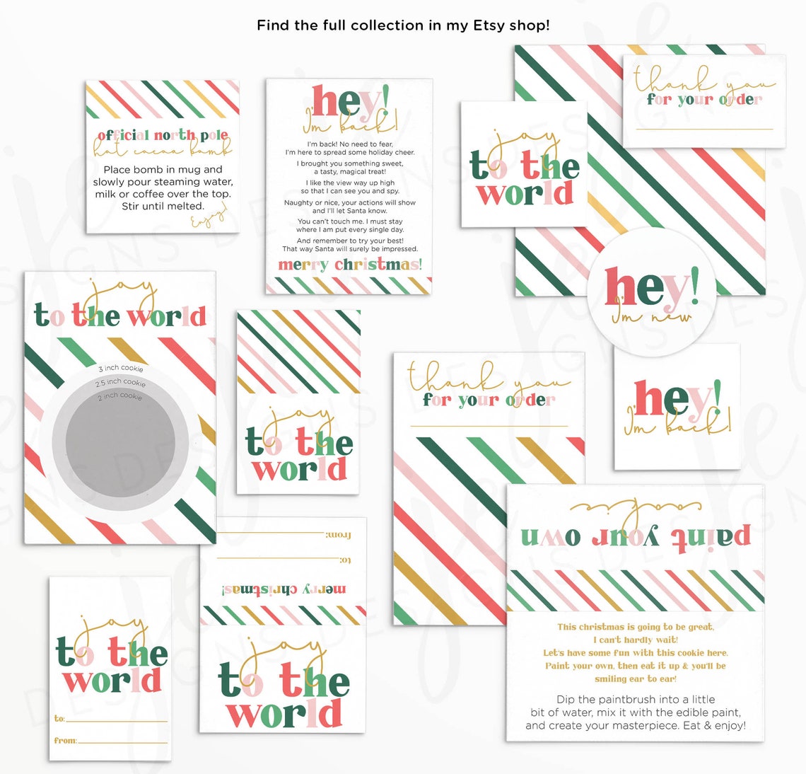 Joy to the World! 3.5x5" Mini Cookie Card With Nontraditional Colored ...