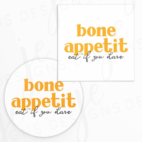 Halloween Bone Appetit Printable - Etsy