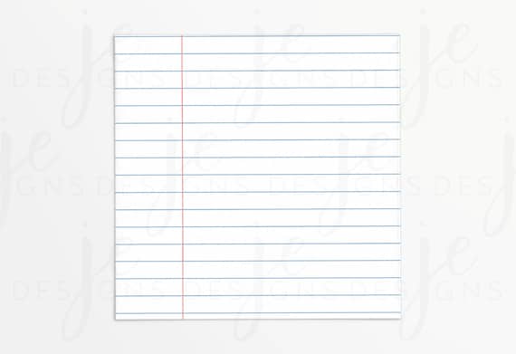 School Notebook Lined Paper Box Backer Back to School End | Etsy