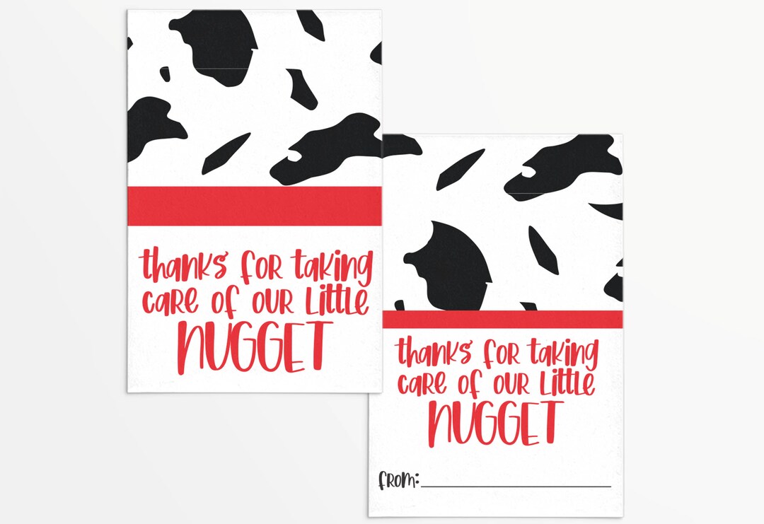 Teacher Appreciation "thank You for Taking Care of Our Little Nugget ...