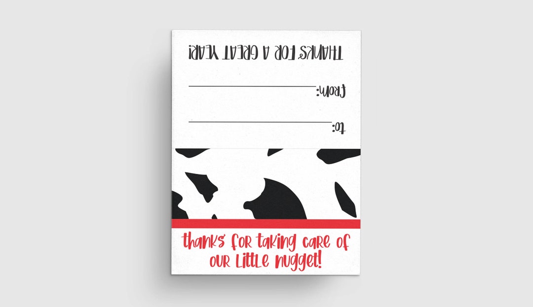 Teacher Appreciation "thank You for Taking Care of Our Little Nugget ...