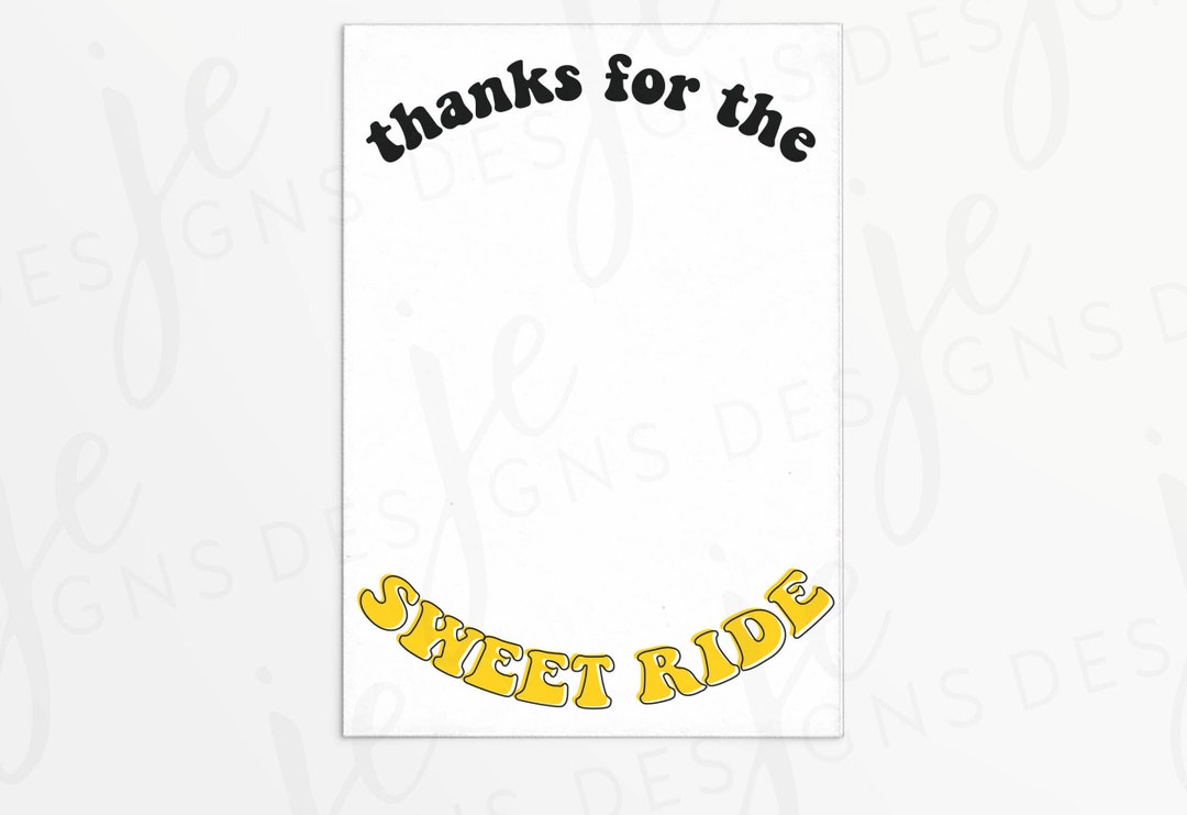 Thanks for the Sweet Ride 3.5x5" Mini Cookie Card for School Bus ...