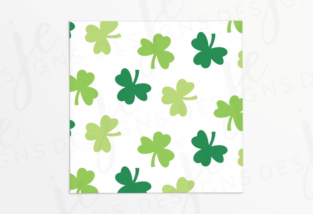 Green Clovers Box Backer Pattern | St. Patrick's Day | Patricks ...