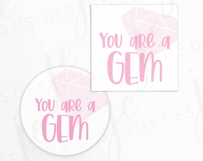 GEM OF A FRIEND Valentines Tag - Etsy Canada