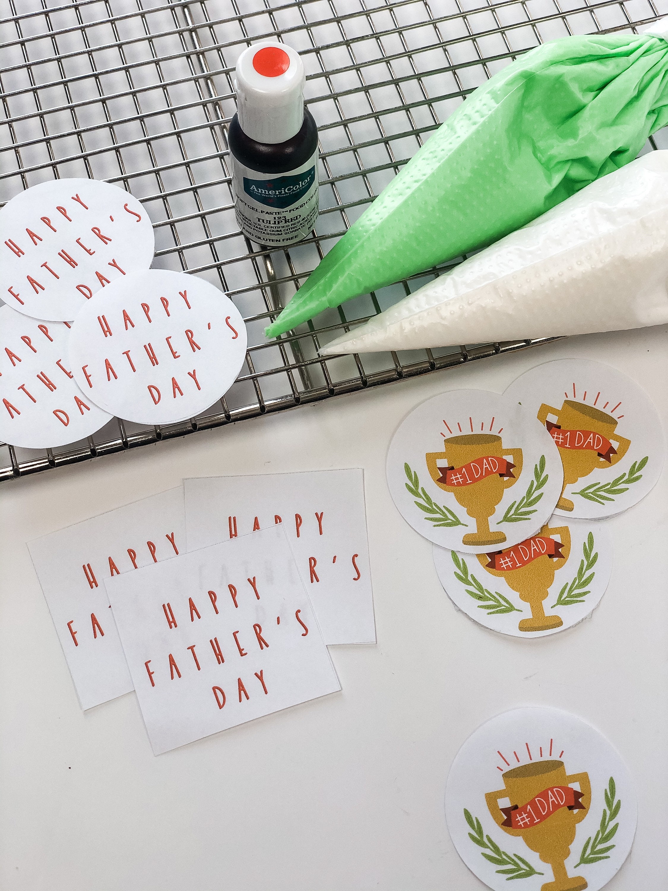 Number One Dad "happy Father's Day" 2x2" Square and Circle Tag With ...