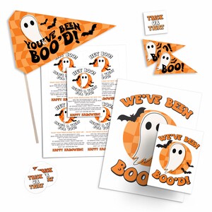 You've Been Boo'd! Halloween Kit in Retro Orange | Printable | Instant ...