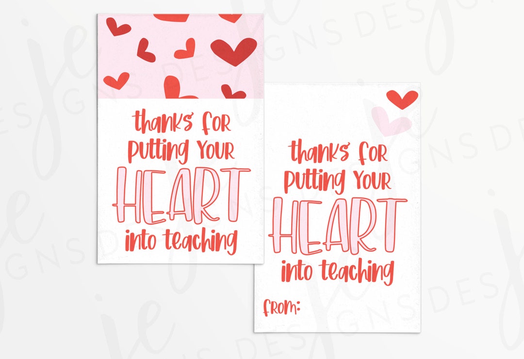Thanks for Putting Your Heart Into Teaching 3x2 Thanks for Putting Your Heart Into Teaching 3x2
