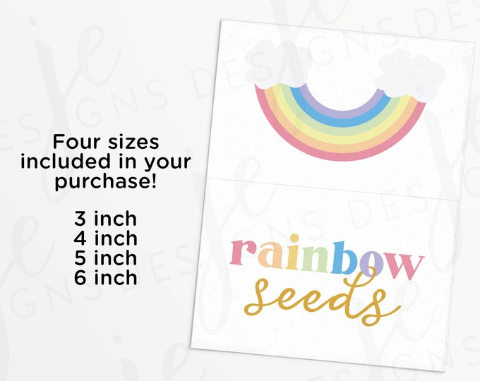 Rainbow Seeds Bag Topper - Digital Printable - Immediate Download - Etsy