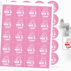You Make Me A Happy Camper 2x2" Square and Circle Tags | Printable ...
