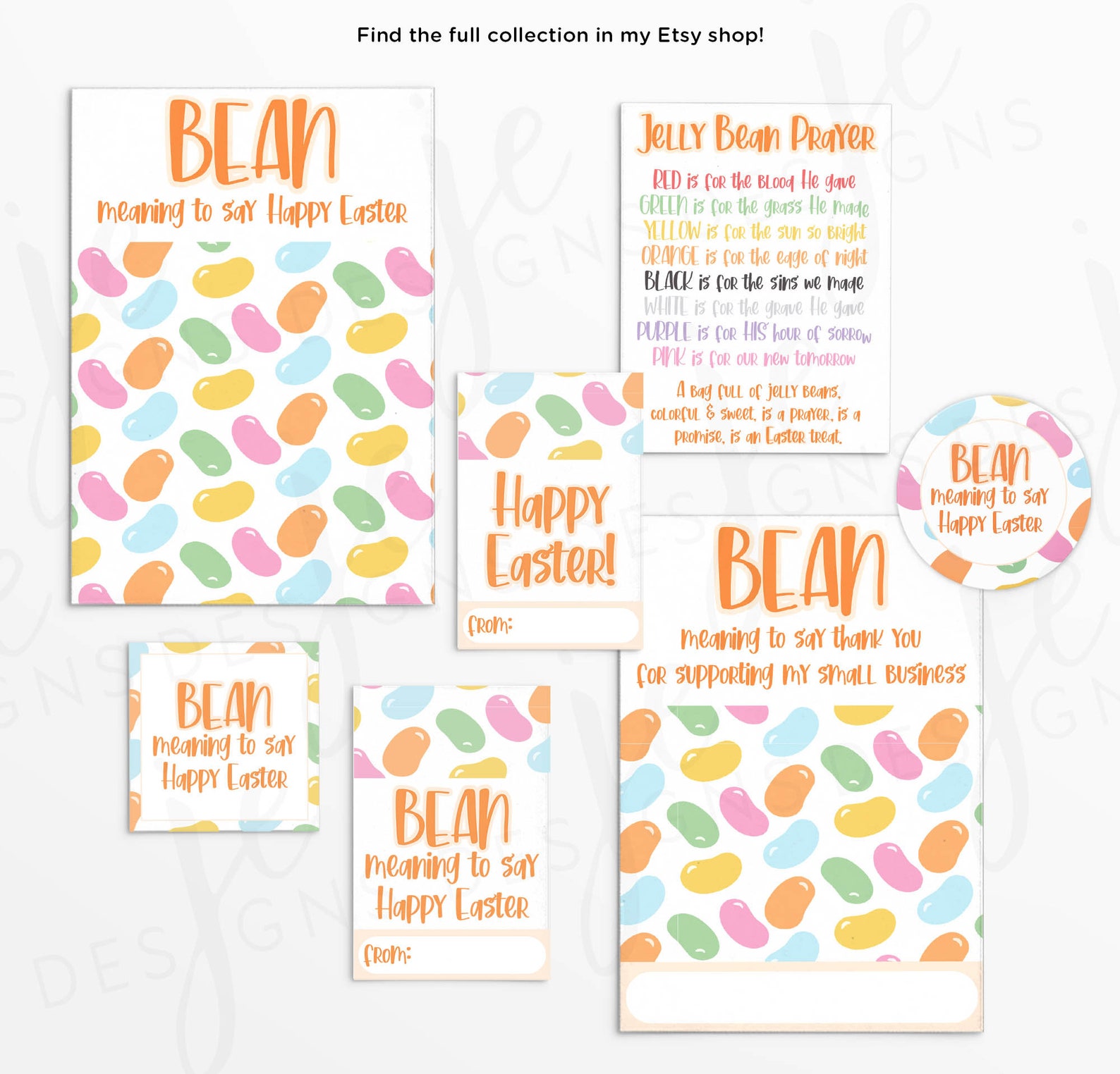 Jelly Bean Prayer Poem 3x4 Printable Card Easter | Etsy