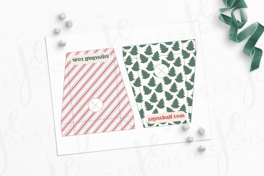 Printable Snowball Toss Cornhole for North Pole Elf | Holiday Elf | Elf ...