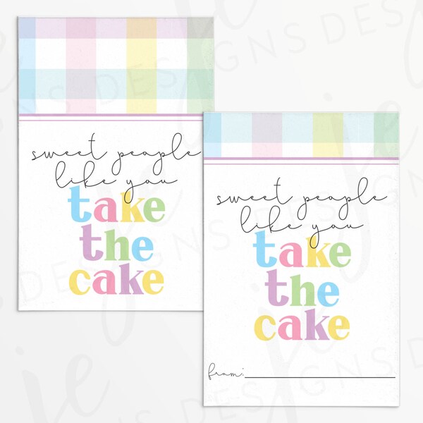 Take the Cake Printable - Etsy