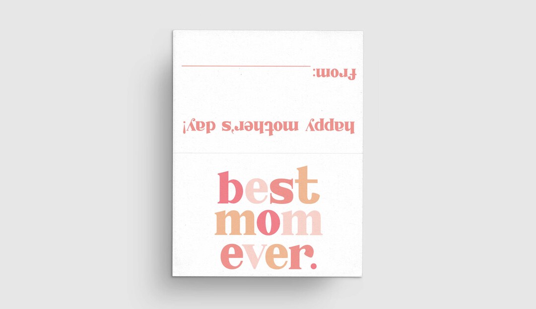 Best Mom Ever. 3x4" Treat Bag Toppers "happy Mother's Day" With Pink ...