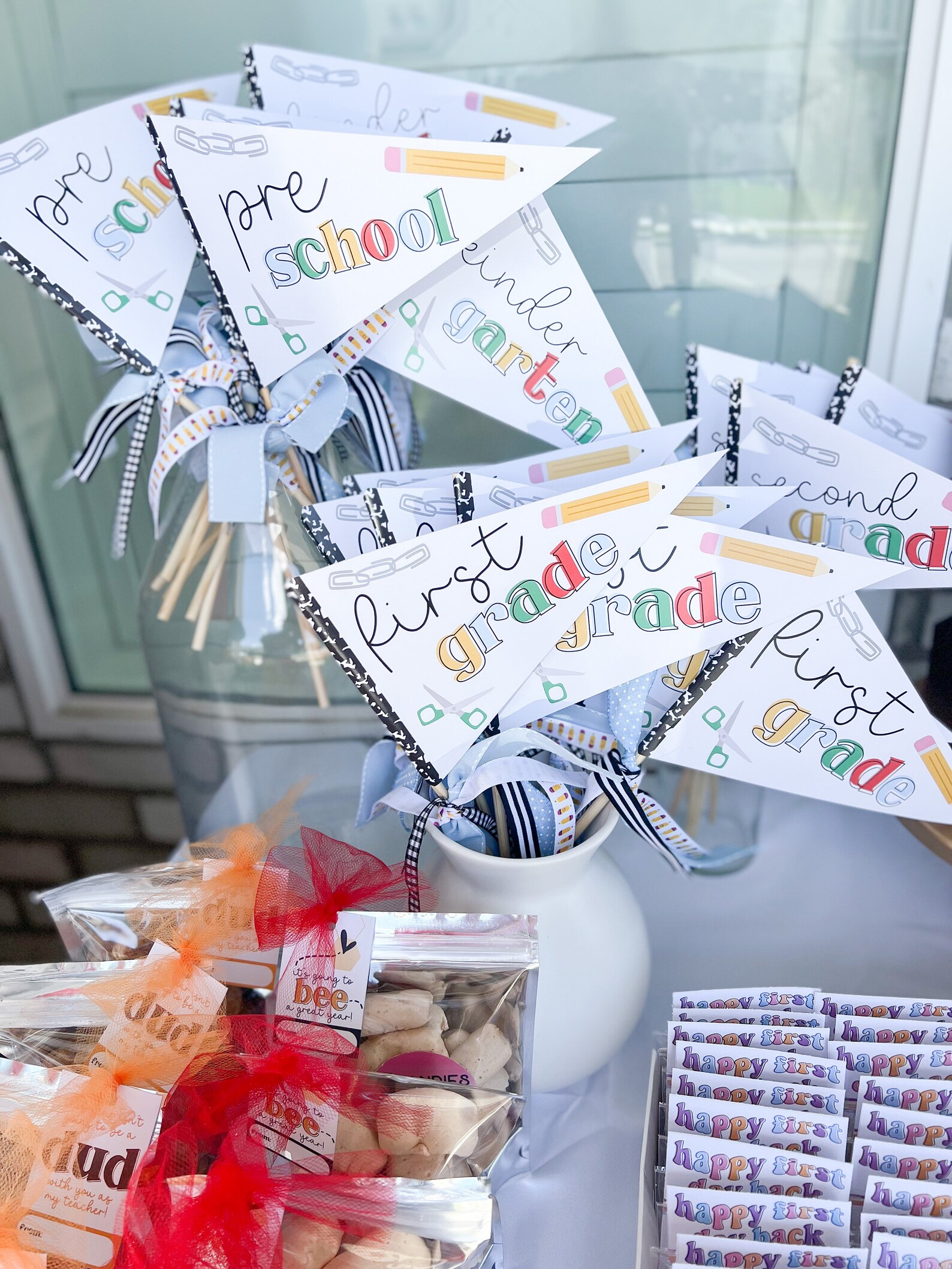 Back to School Pennant Flag Printable First Day of School - Etsy