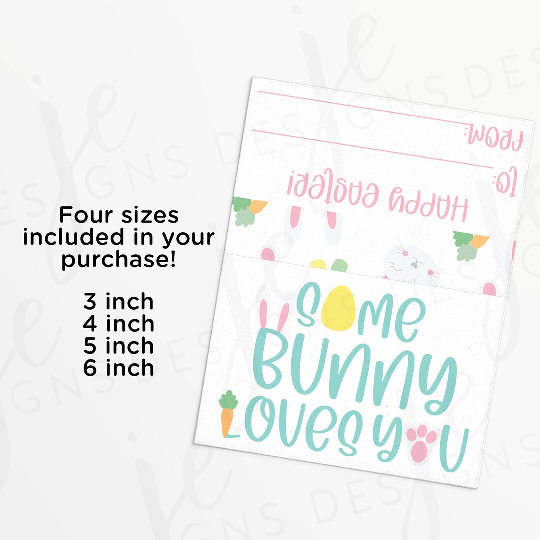 Some Bunny Loves You Gift Treat Bag Toppers in 4 Sizes | Cookie ...