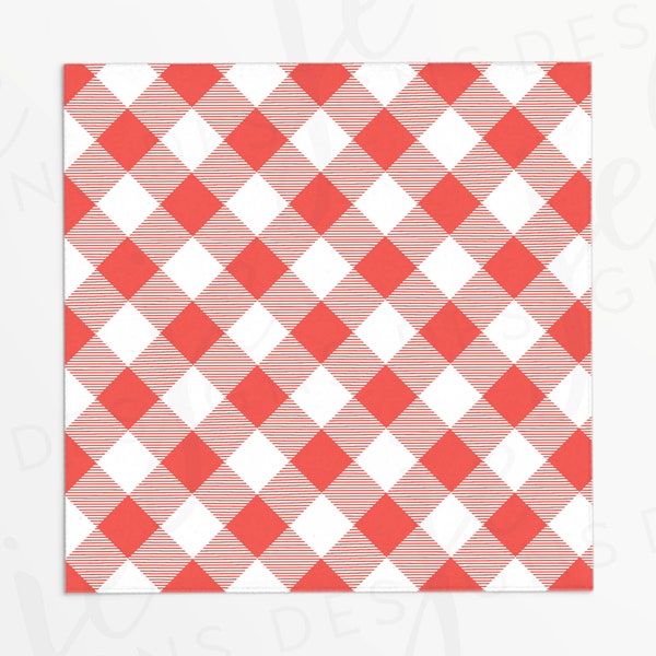 Red Gingham Check - Etsy